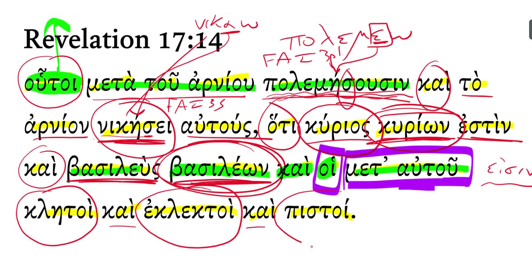 Revelation 17:14 | Daily Dose of Greek