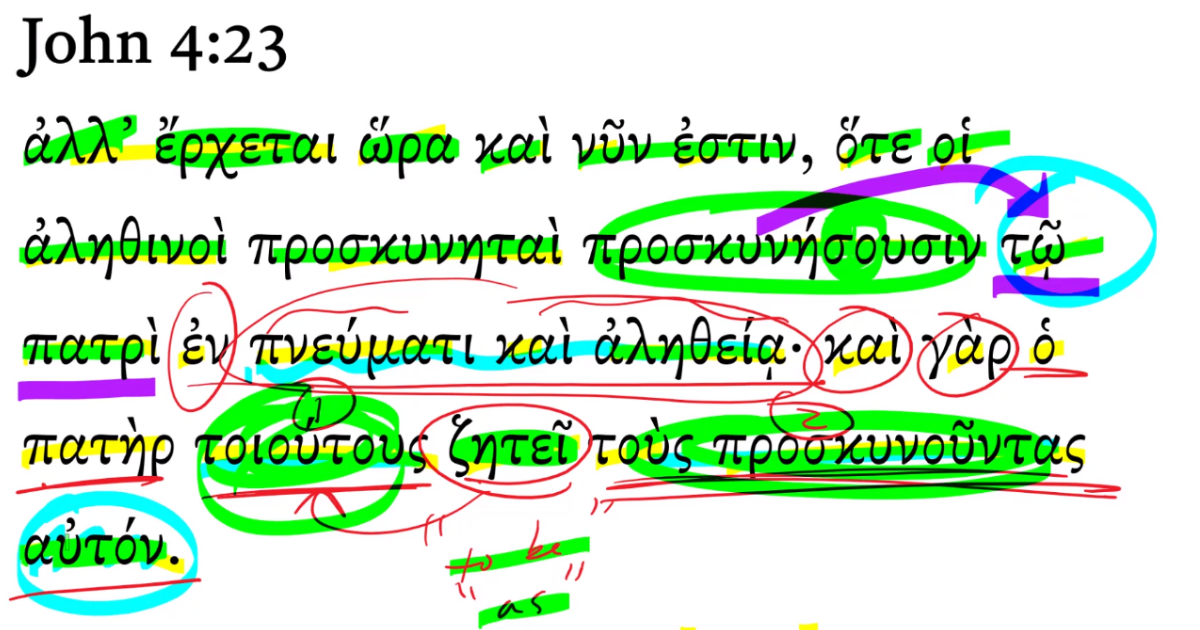 John 4 23 Daily Dose Of Greek