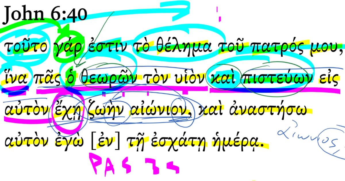 John 6:40 | Daily Dose of Greek