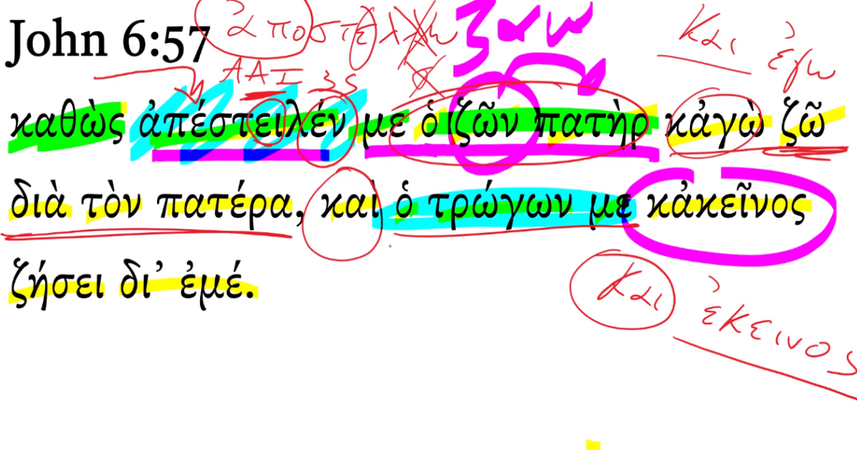 John 6:57 | Daily Dose of Greek