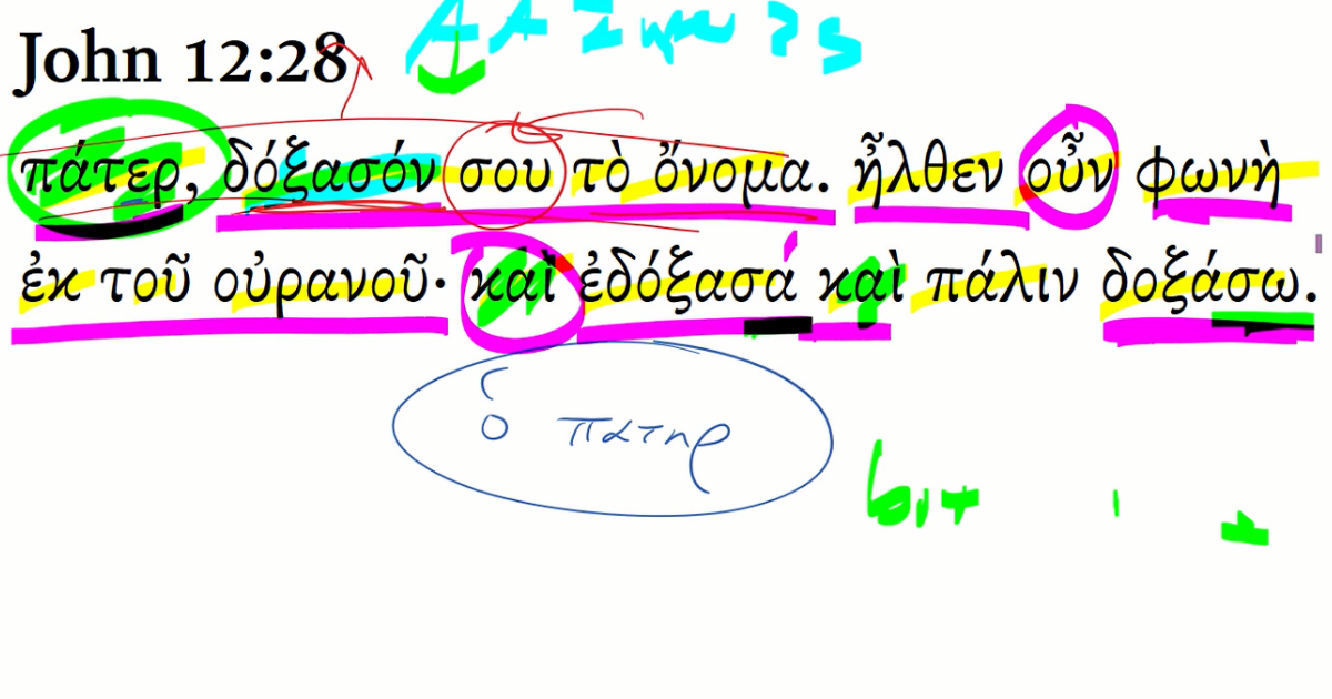 John 12:28 | Daily Dose of Greek