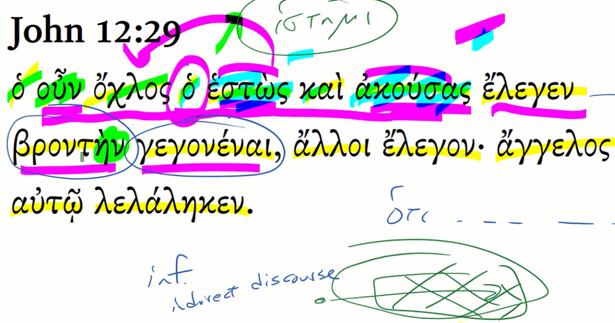 John 12:29 | Daily Dose of Greek