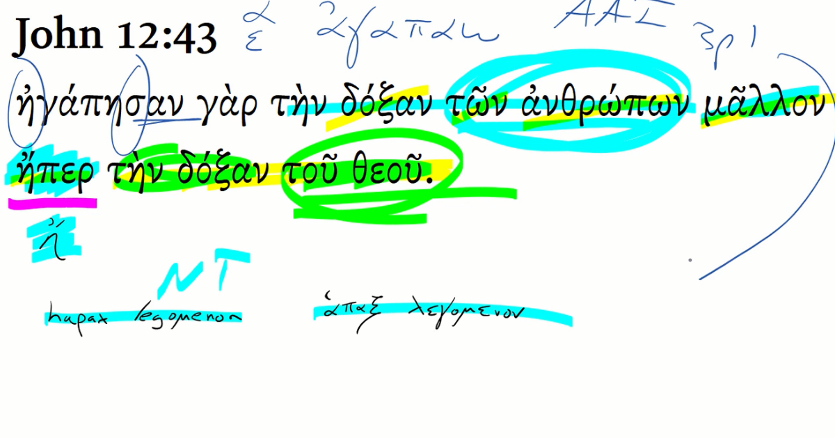 John 12:43 | Daily Dose of Greek