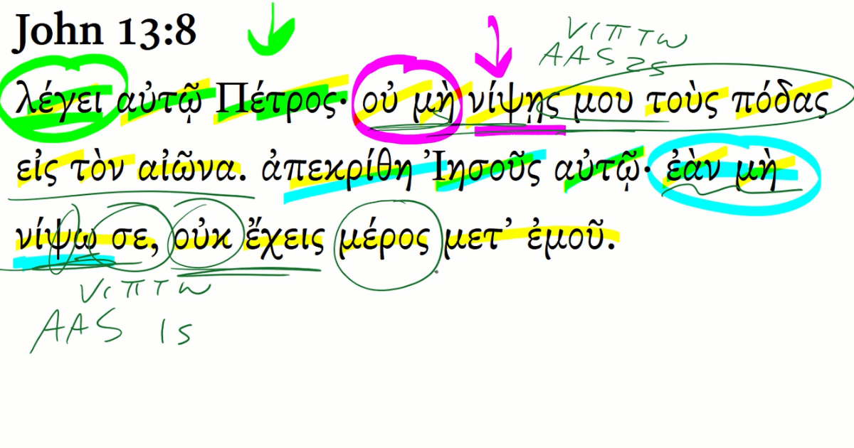 John 13:8 | Daily Dose of Greek