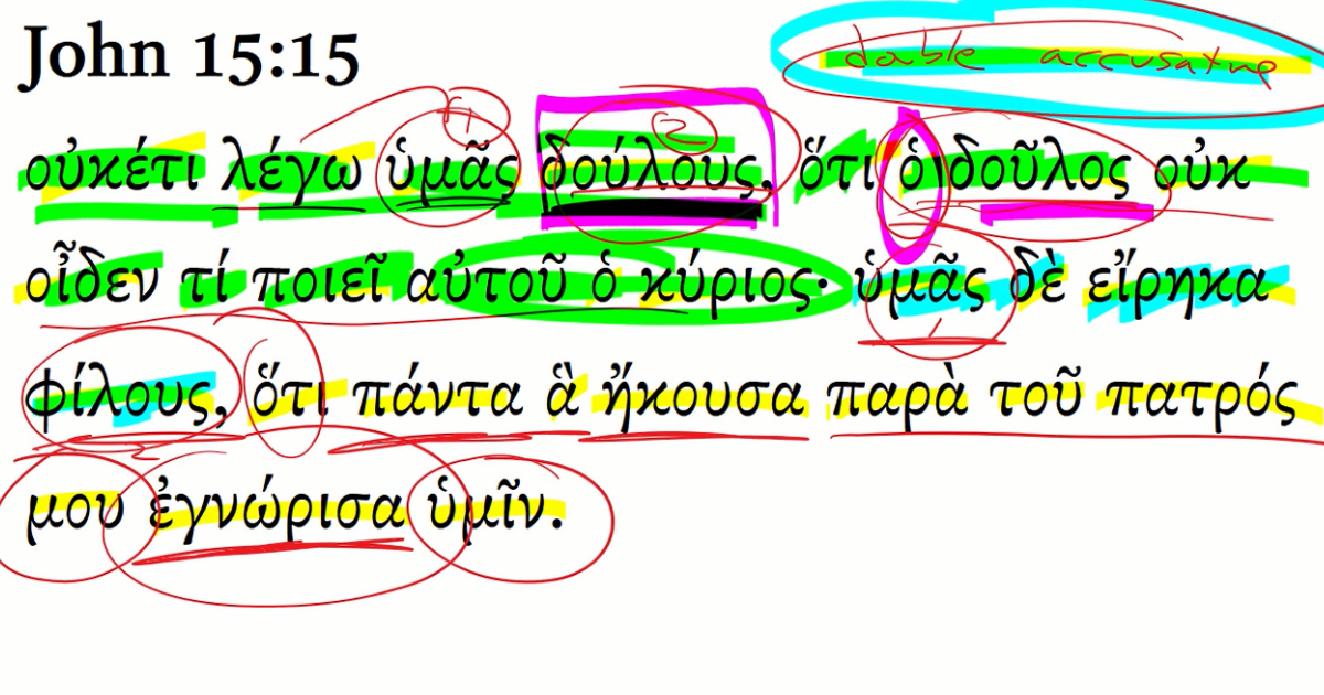 John 15:15 | Daily Dose of Greek