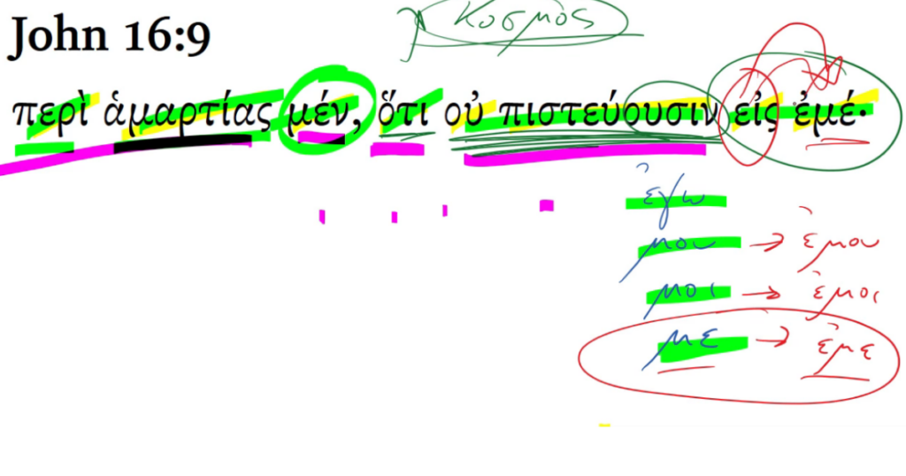 John 16:9 | Daily Dose of Greek