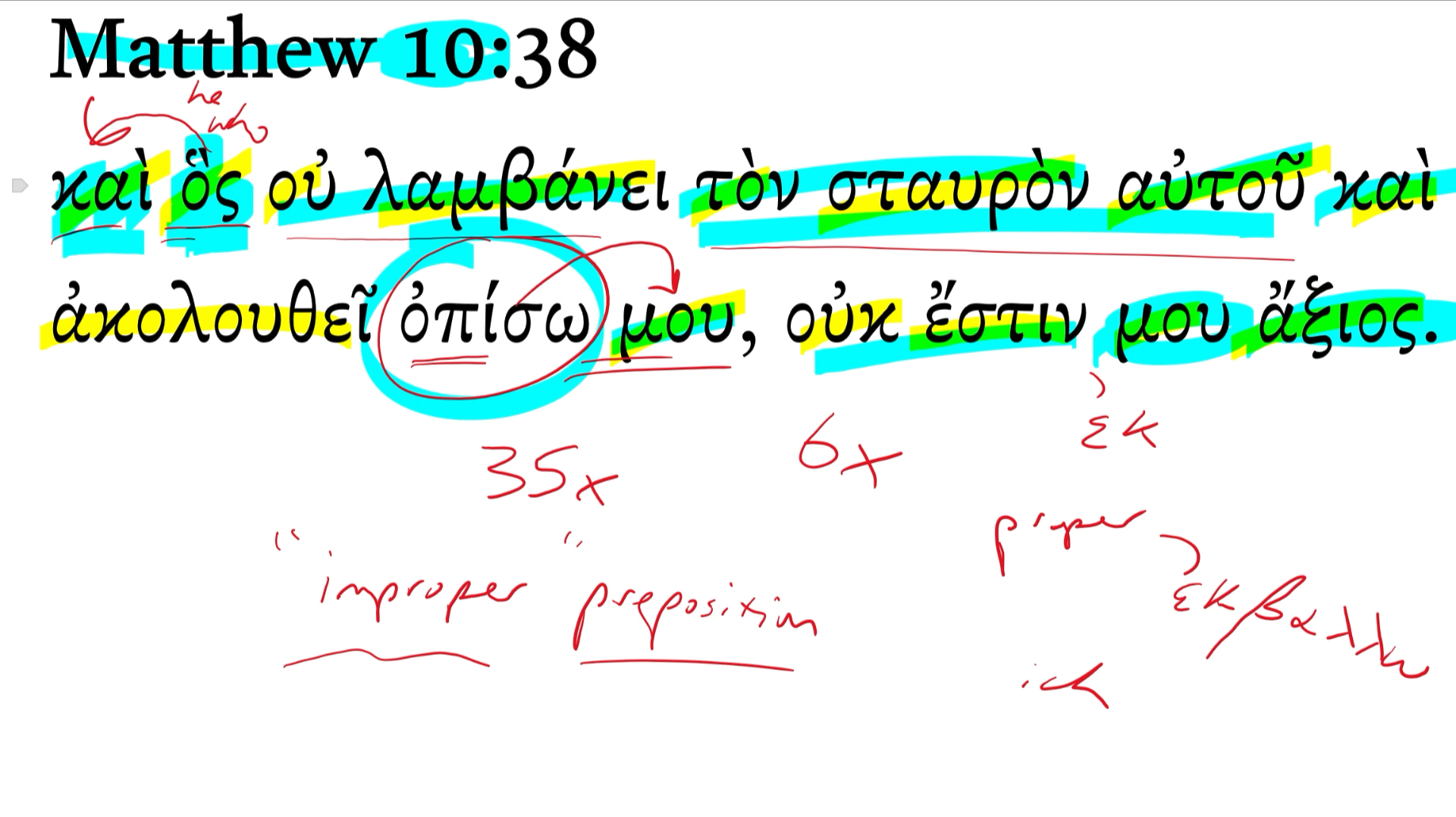 Matthew 10:38 | Daily Dose of Greek